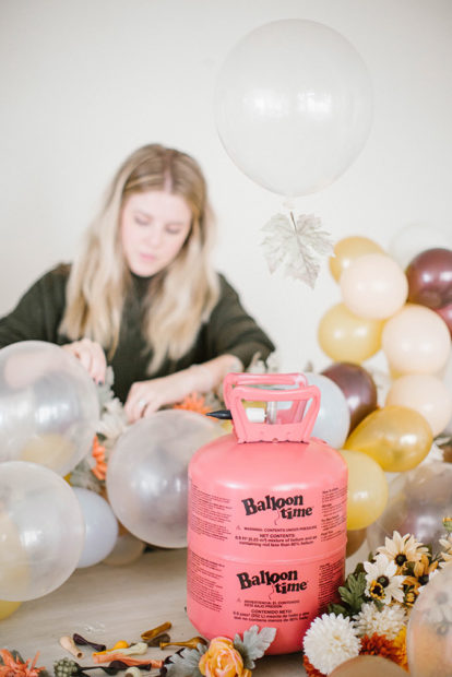 DIY: How to Make a Festive Fall Balloon Arch - Lauren Conrad