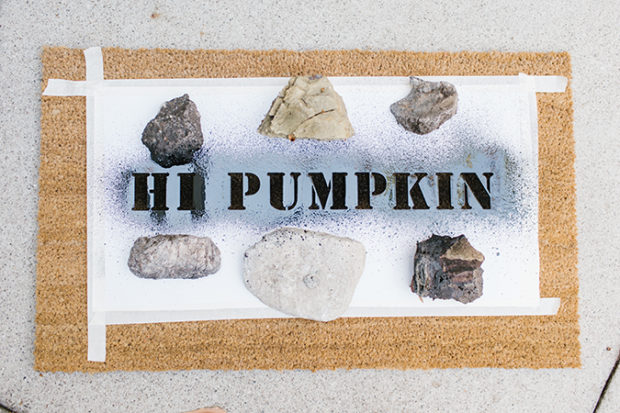 DIY: Stenciled Statement Welcome Mat - Lauren Conrad